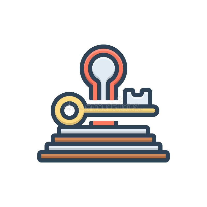 Color Illustration Icon for Key To Success, Key and Solution Stock ...