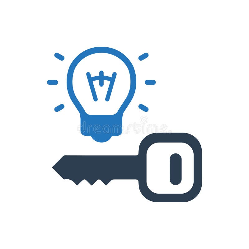 Key to Success Icon stock vector. Illustration of business - 99654577