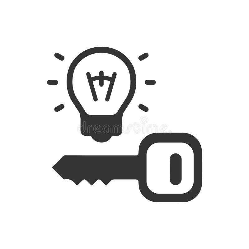Key to Success Icon stock vector. Illustration of business - 99654577