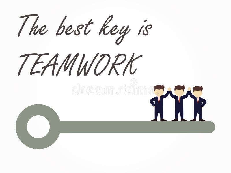 Key To Success and Teamwork. Stock Vector - Illustration of leader ...
