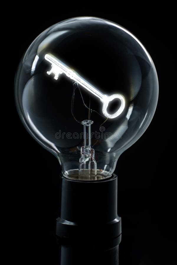 Key To Success Lightbulb stock image. Image of technology - 130648381