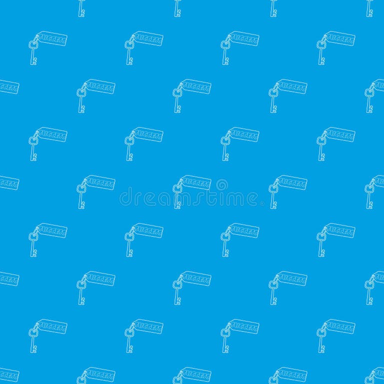 Key To Success Pattern Vector Seamless Blue Stock Vector - Illustration ...