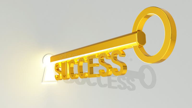 Key to success stock illustration. Illustration of lock - 41773251