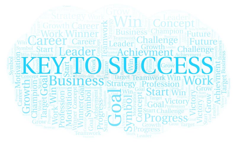 Key To Success Word Cloud Stock Illustrations – 60 Key To Success Word ...