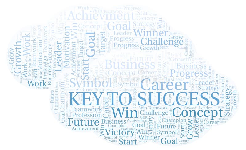 Key To Success word cloud. stock illustration. Illustration of goal ...