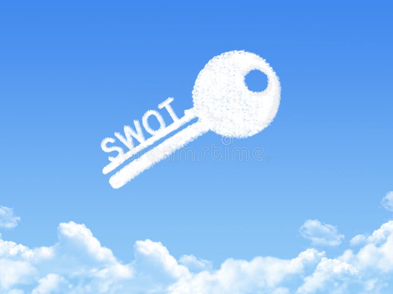 Key to swot cloud shape stock illustration. Illustration of attainable ...