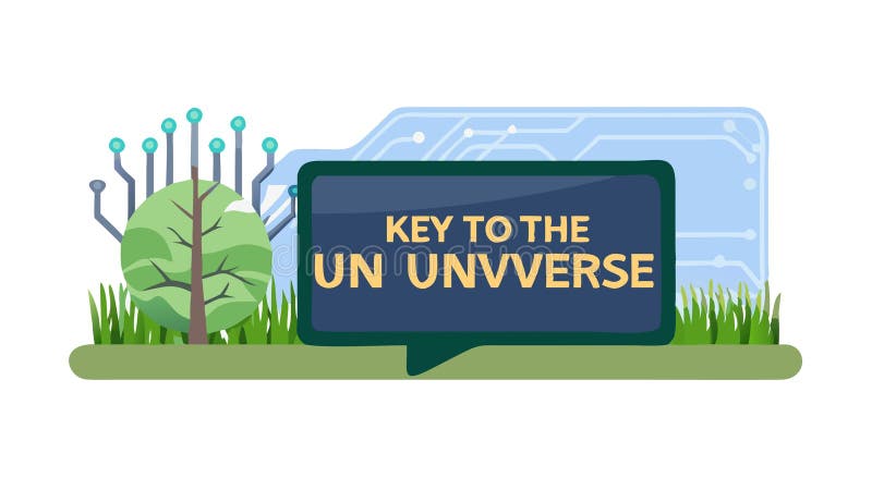 Key To the Universe Tech Display Vector Illustration Art, Vector Design ...