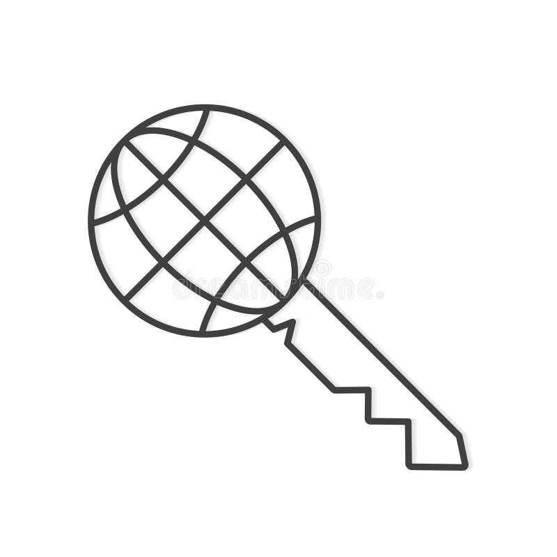 Key to the world concept stock vector. Illustration of label - 238203492