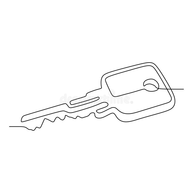Continuous Line Keys Stock Illustrations – 92 Continuous Line Keys ...