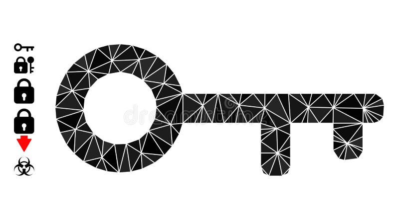 Key Triangle Icon and Other Icons Stock Vector - Illustration of login ...