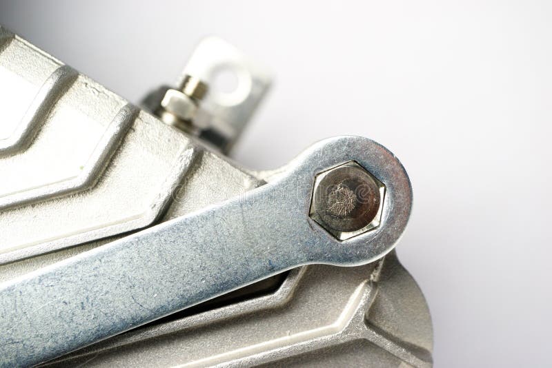 The Key for Twisting the Nuts of the Hexagonal Form Unscrews the Bolt ...