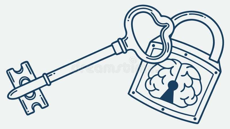 Key Unlocking Brain, Insight and Mental Clarity, Vector Design Generative AI Stock Vector ...