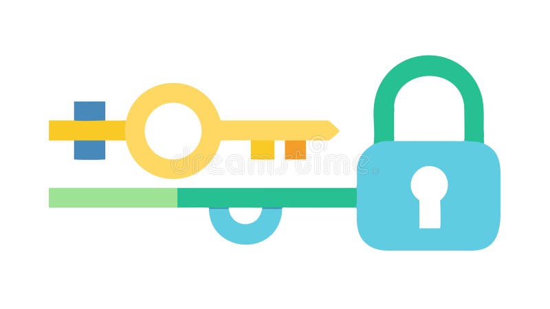 Key Unlocking Padlock, Security, Access, Solution, Vector Design Generative AI Stock Vector ...