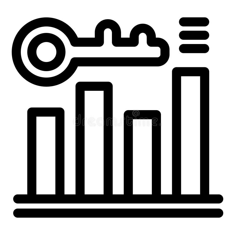 Key Unlocking Potential Business Growth Shown on Bar Chart Stock Vector ...