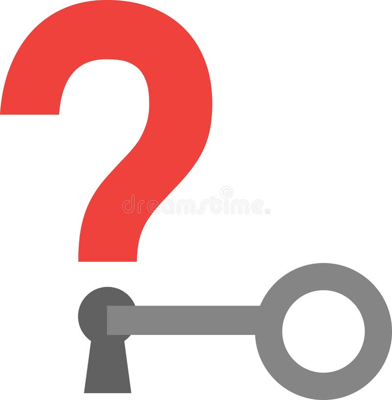Key Unlocking Question Mark Keyhole Stock Vector - Illustration of ...