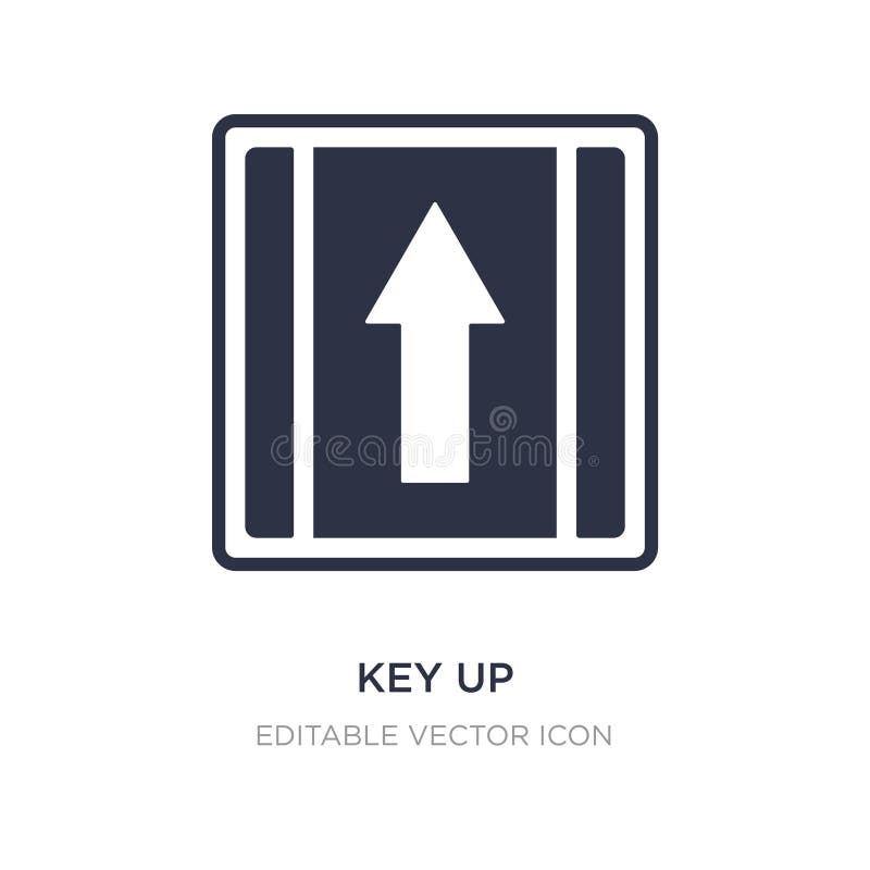 Key Up Icon on White Background. Simple Element Illustration from UI ...
