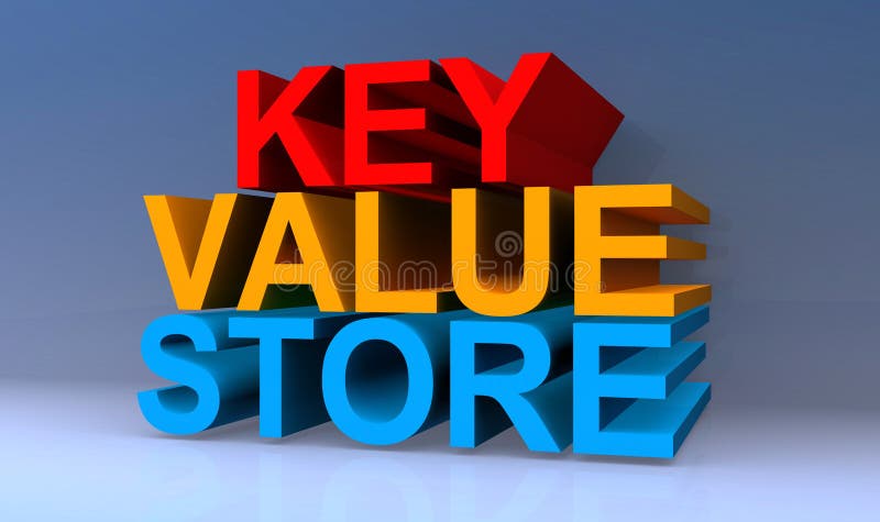 Key value store on blue stock illustration. Illustration of datum ...