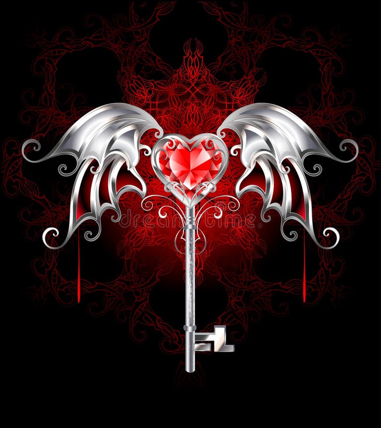 Gothic Vampire Heart Stock Illustrations – 97 Gothic Vampire Heart ...