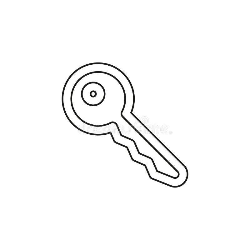 Key vector icon stock vector. Illustration of design - 155452092