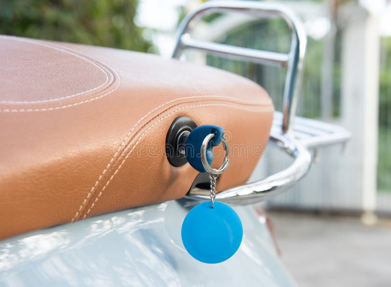 The Key on Vintage Motorcycle Stock Image - Image of push, ring: 64722383