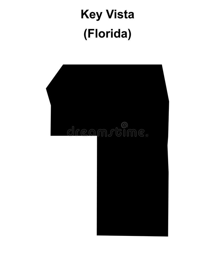 Key Vista outline map stock illustration. Illustration of design ...