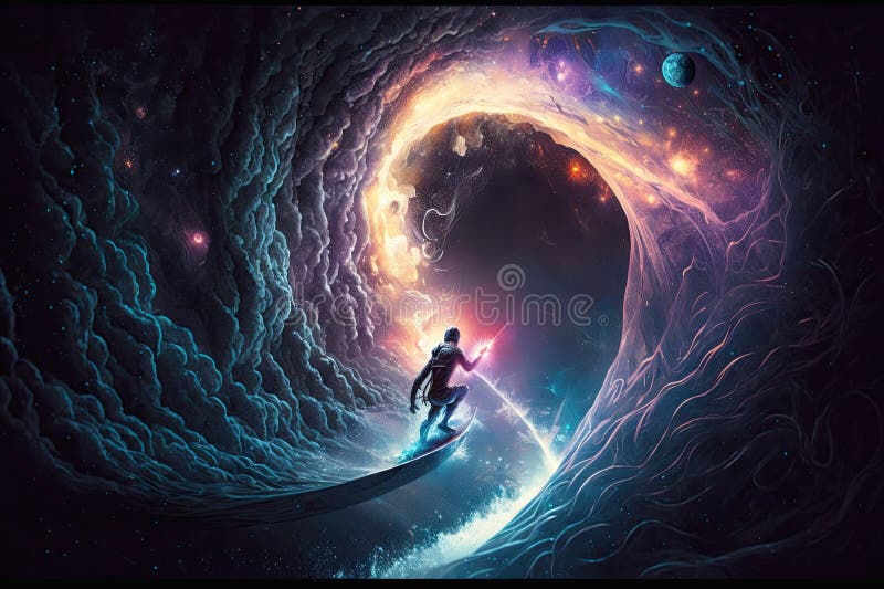 Key Visual Cinematic Pose Sensory Overload Surfing Stock Illustration ...