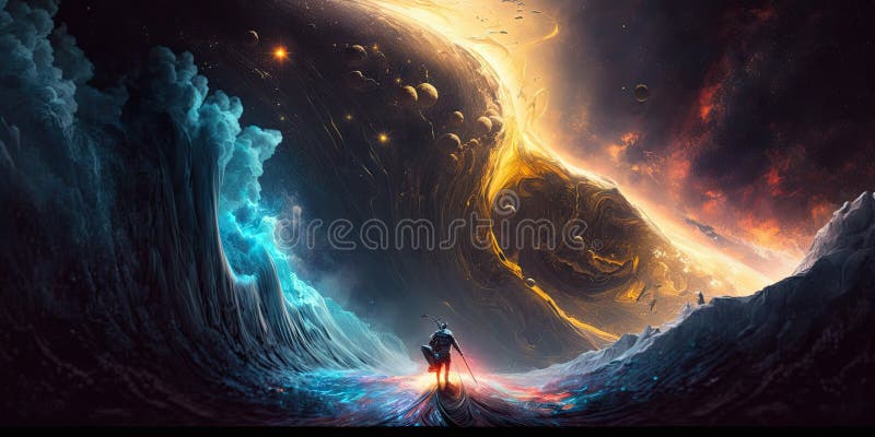 Key Visual Cinematic Pose Sensory Overload Surfing Stock Illustration ...