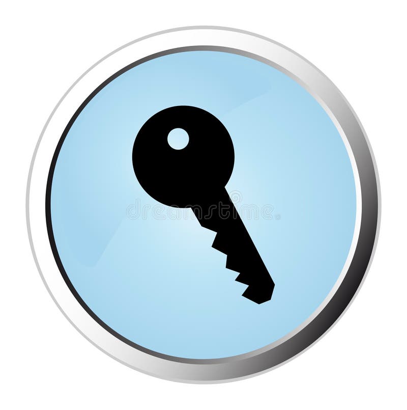 Key web button stock vector. Illustration of start, icon - 8666507