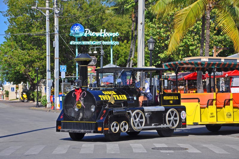 Key West Conch Tour Train, Florida Editorial Photo - Image of street ...