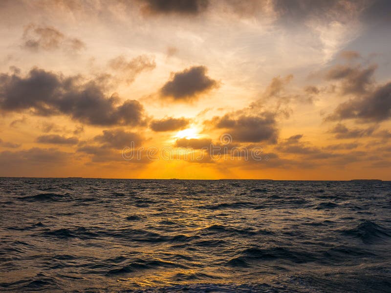 Spectacular Sunset Off the Tip of Florida in the USA Stock Photo ...