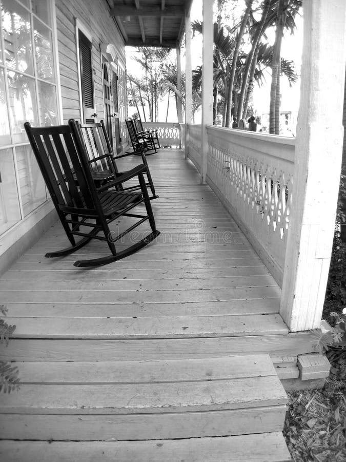 Key West Front Porch stock image. Image of historic, trees - 5866881
