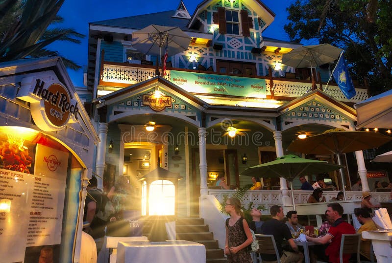 Key West Hard Rock Cafe redaktionell arkivbild. Bild av historiskt ...