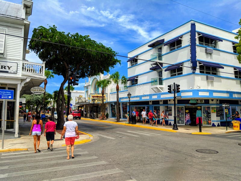 Key West Intersection of Duval and Southard Editorial Photography ...