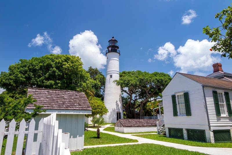 The Key West Lighthouse stock photo. Image of tree, locations - 49543594