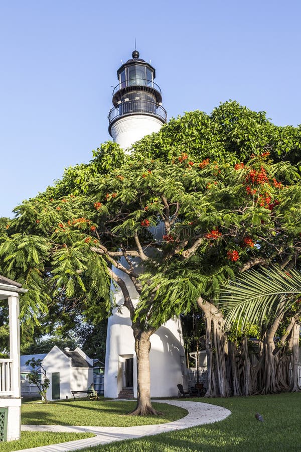 The Key West Lighthouse, Florida, USA Stock Photo - Image of navigation ...