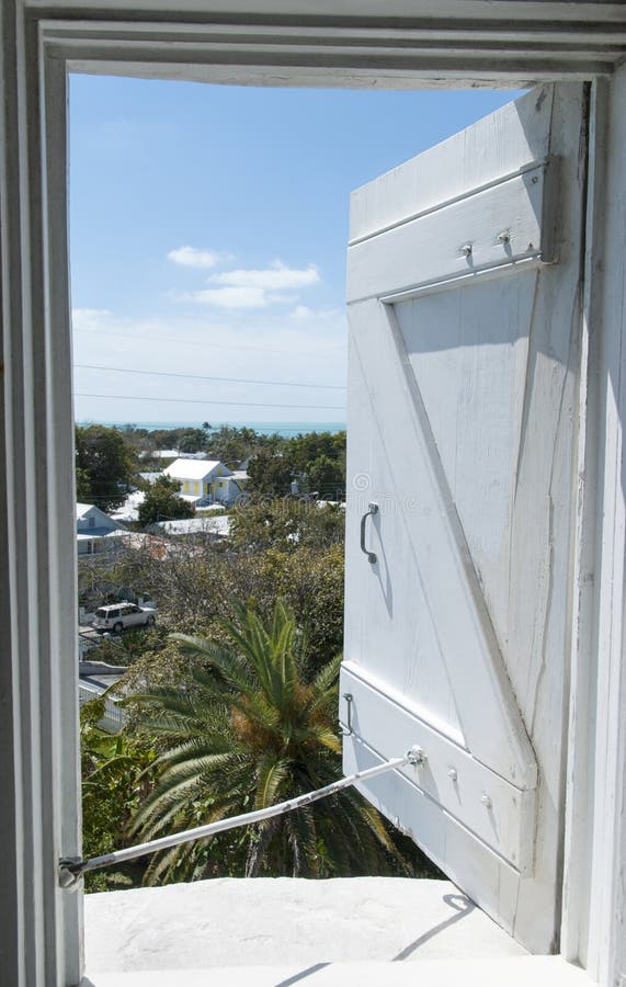 Key West Lighthouse Window stock image. Image of places - 143502045