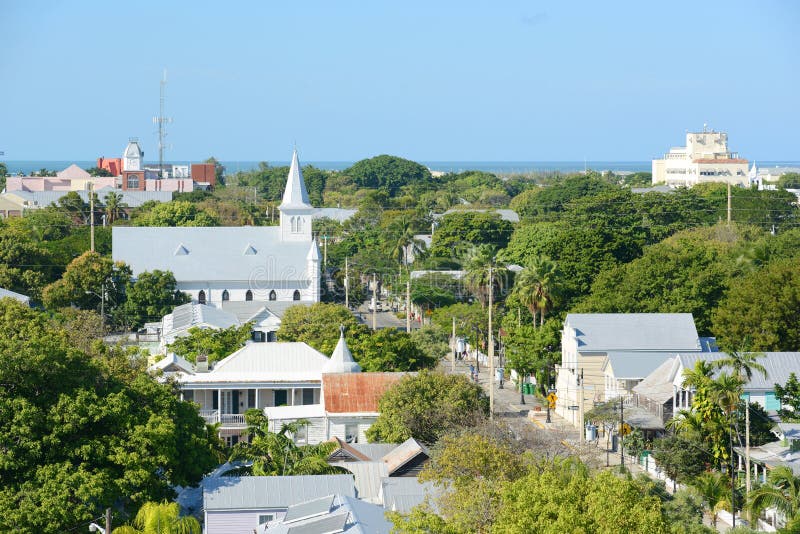Key West Old Town, the Keys, Florida, USA Stock Image - Image of center ...