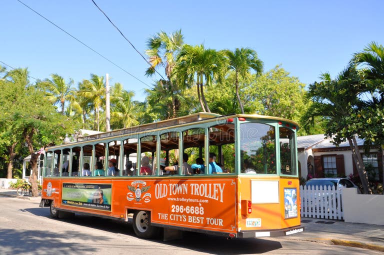 Key West Old Town Trolley, Florida Editorial Image - Image of historic ...