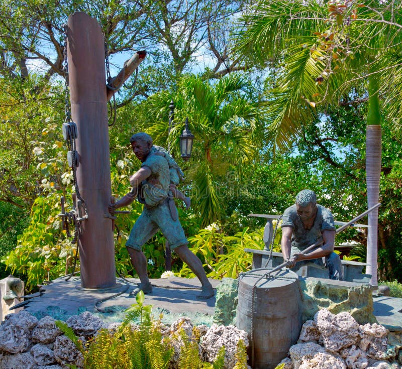 Key West Park stock image. Image of pirate, sunset, barrel - 91865789