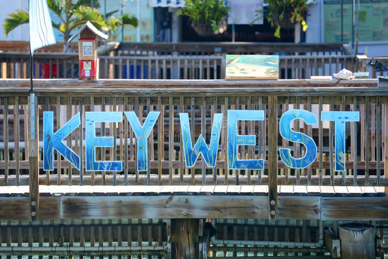 Key West Sign, Florida editorial photo. Image of coral - 28383866