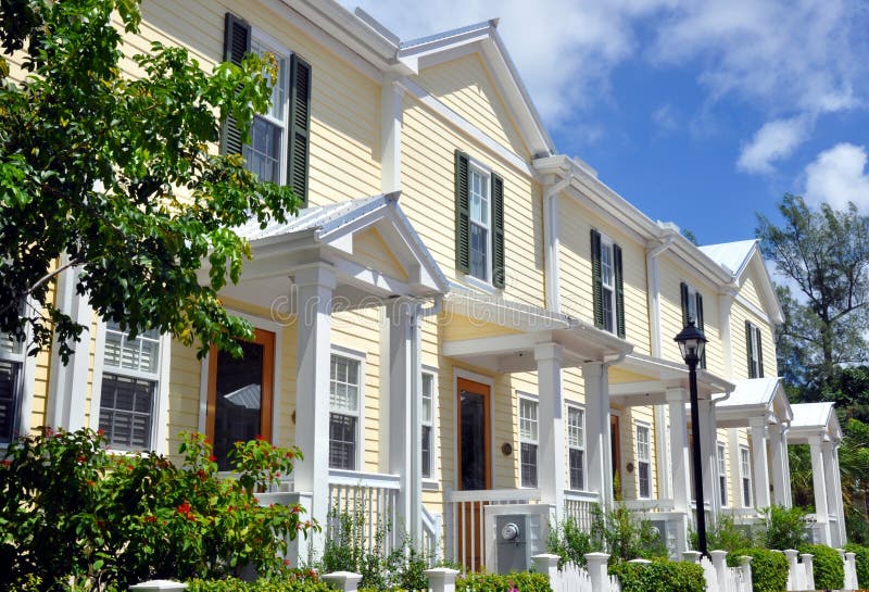 Key West Style Architecture Stock Image - Image of holiday, pastel ...