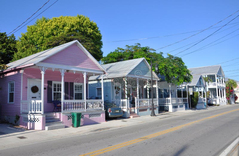 Key West Style House, Florida, USA Stock Image - Image of keys, tourism ...