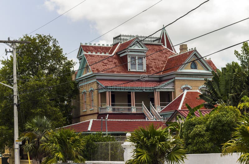 Key West Style Home stock photo. Image of stairway, keywest - 2221442