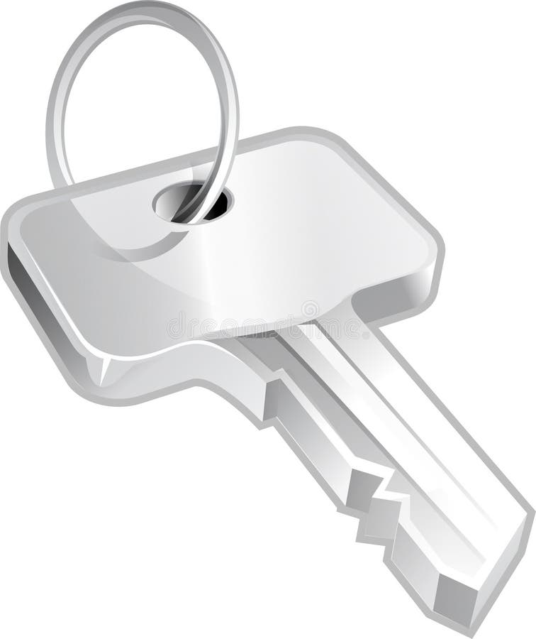 Key on white background stock illustration. Illustration of closeup ...