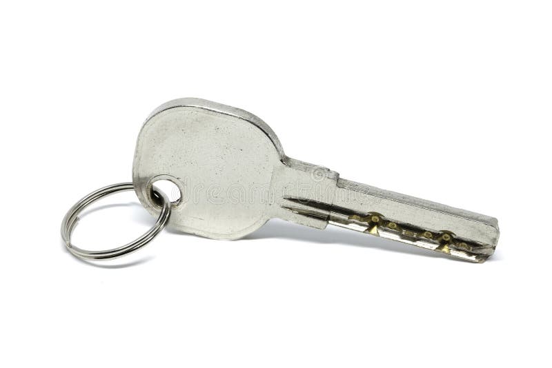 Key on White Background with Clipping Path Stock Image - Image of ...