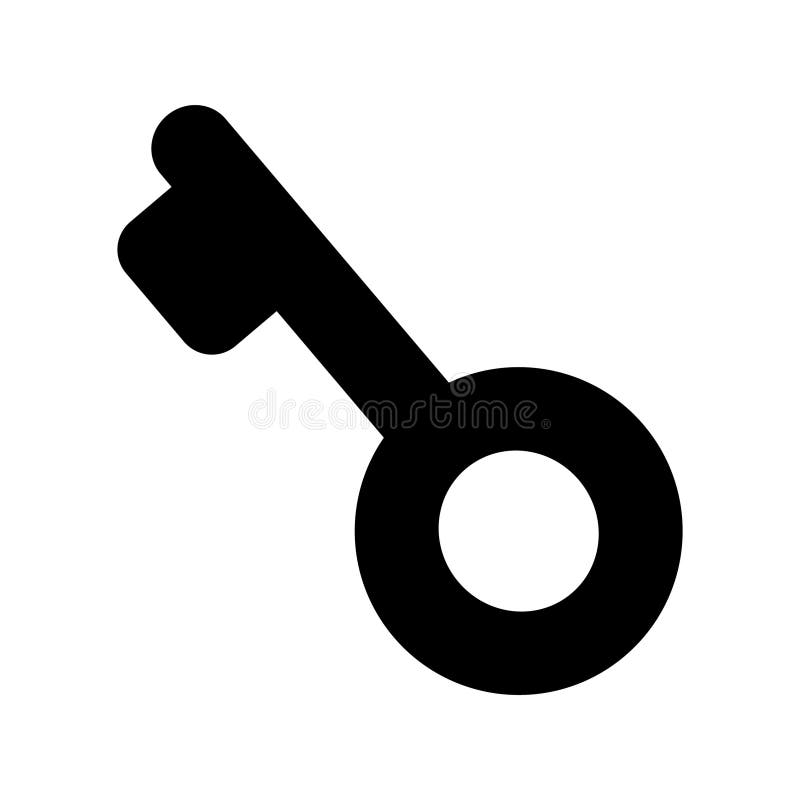 Key on white background stock illustration. Illustration of symbol ...