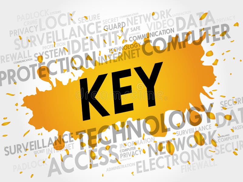 KEY word cloud stock illustration. Illustration of access - 200157612