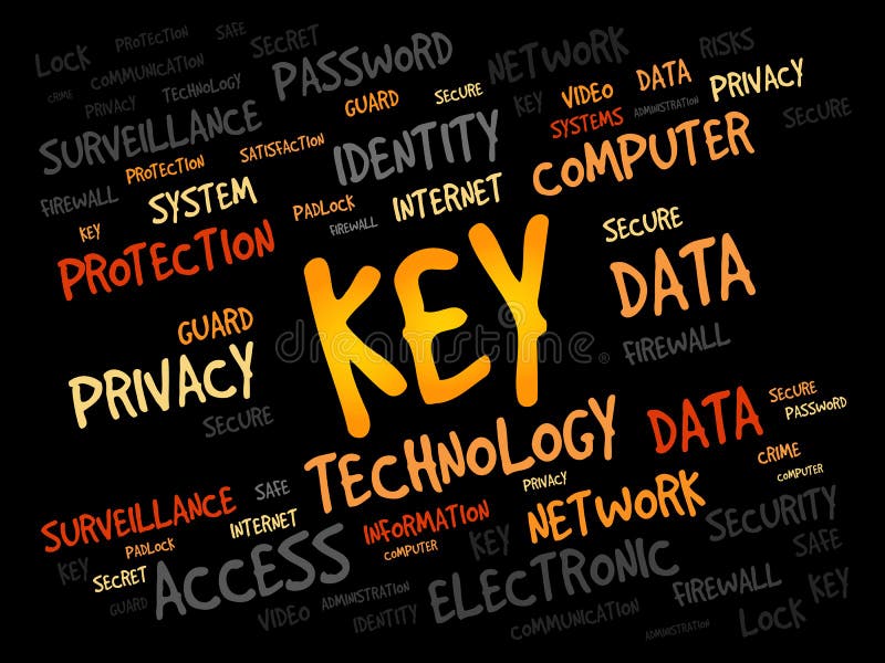 KEY word cloud stock illustration. Illustration of digital - 200187891