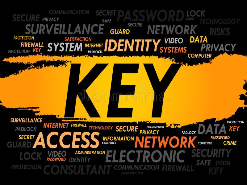 KEY word cloud stock illustration. Illustration of communication ...