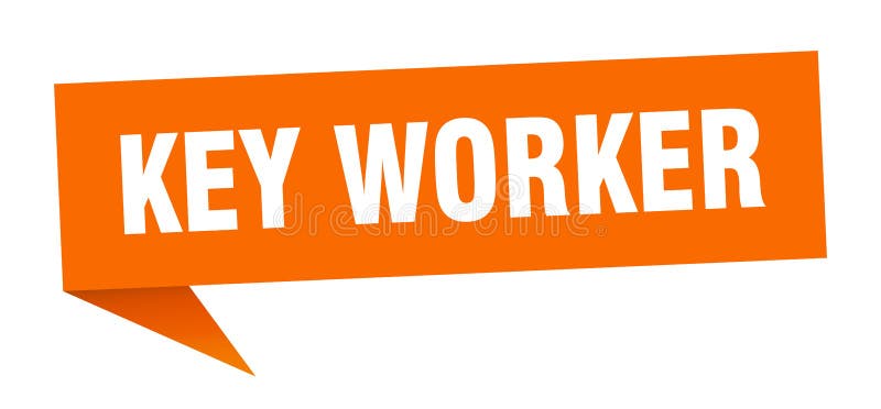 Key Worker Banner. Key Worker Speech Bubble Stock Vector - Illustration ...